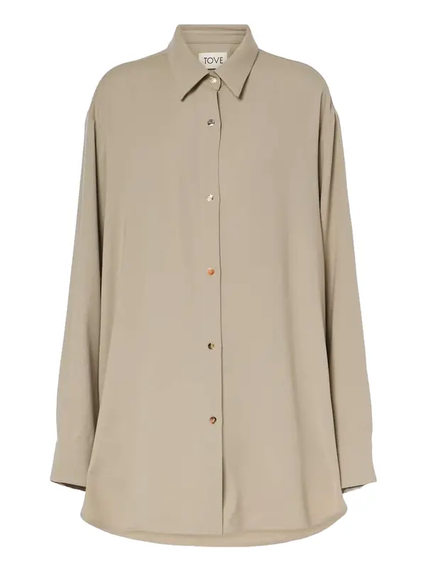 Tove Rumer Wool-blend Shirt - Beige