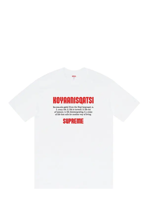 Supreme Koyaanisqatsi Tee - White