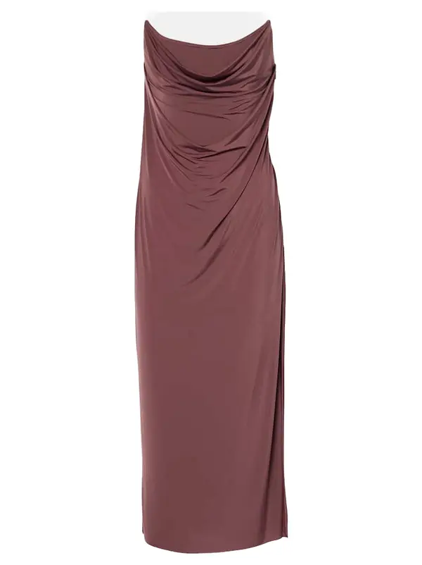 Alex Perry Draped Jersey Corset Dress - Red