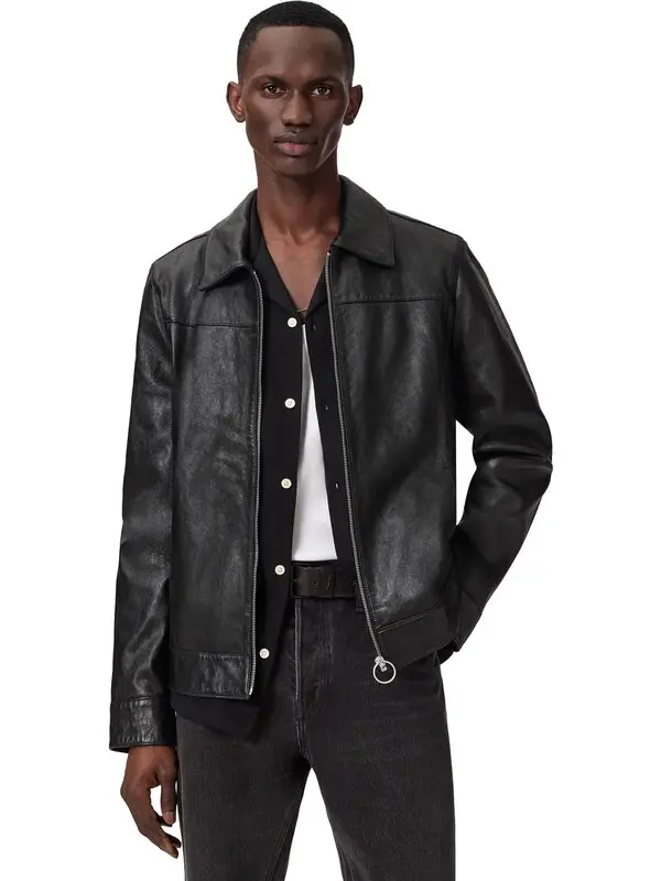 ALLSAINTS Alkan Leather Jacket - Vintage Black
