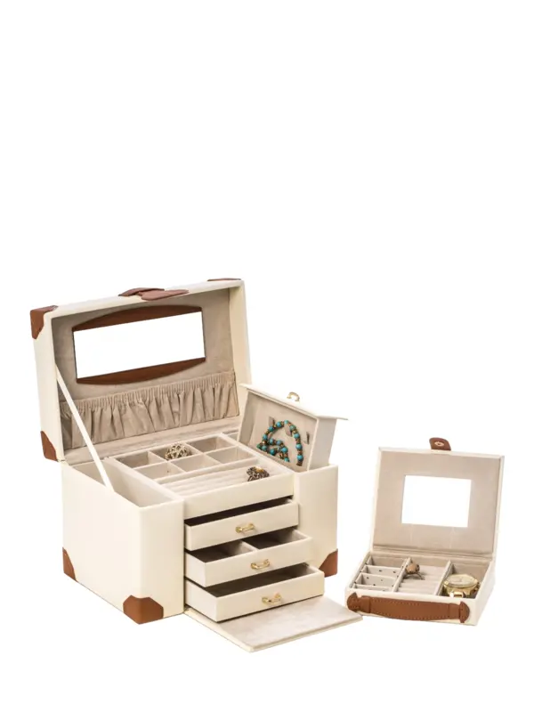 BEY-BERK 4 Level Compartment Jewelry Box - Multi