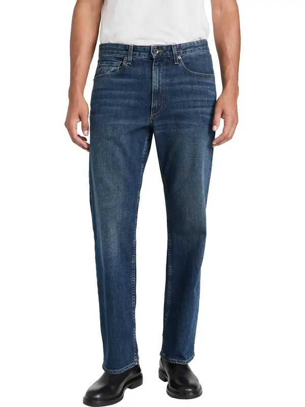 Rag & Bone Authentic Stretch Straight Leg Jeans - Sterling