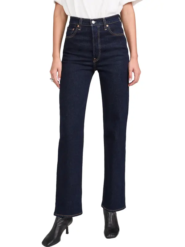 LEVI'S Ribcage Full Length Jeans - Small Course