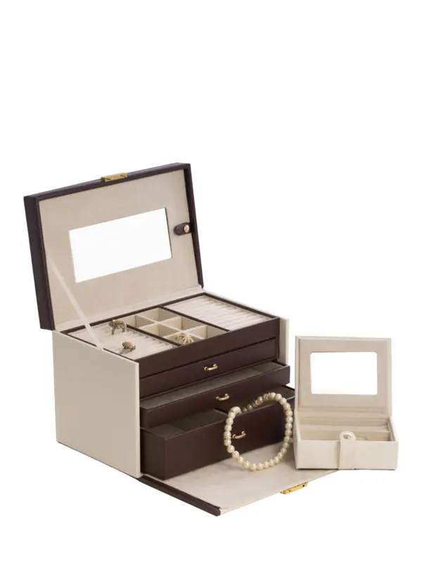 BEY-BERK 4 Level Jewelry Box - Multi
