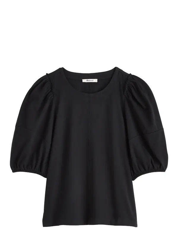 Madewell Puff-sleeve Tee - Jet Black