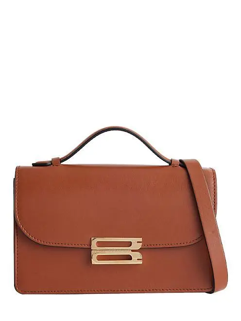 Victoria Beckham Dorian Mini Leather Cross-body Bag - Tan