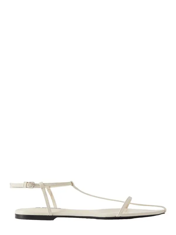 JIL SANDER Leather Pointed Toe Sandals - Neutrals