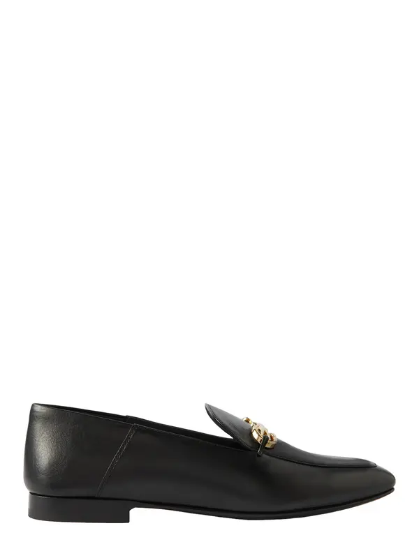 FERRAGAMO Louis Leather Loafers - Black