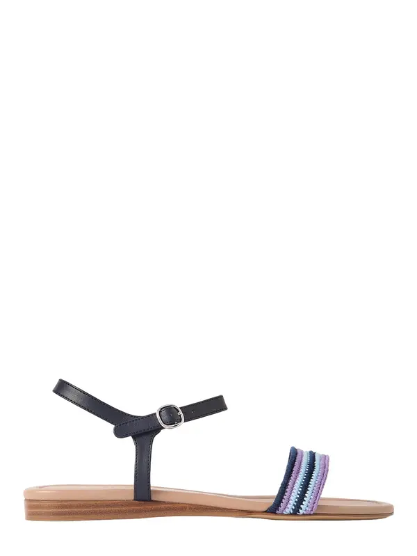 Gabriela Hearst Alexi Crocheted And Leather Sandals - Multi