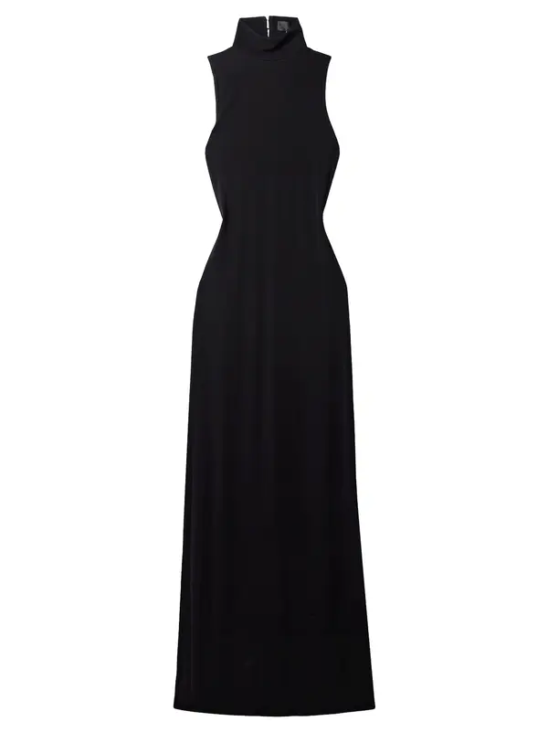 NILI LOTAN Reid Stretch-jersey Maxi Dress - Black