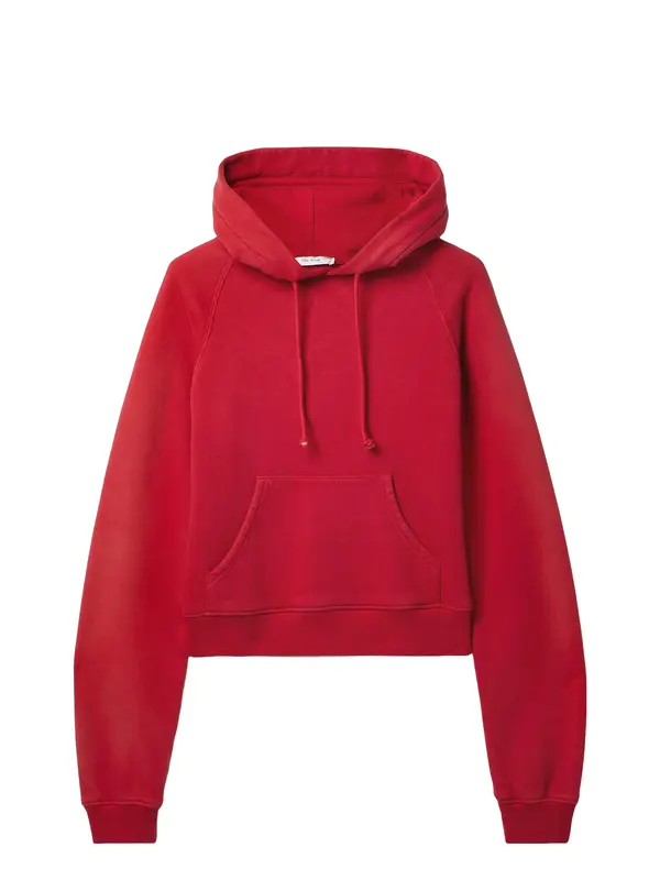 THE ROW Timmi Cotton-blend Jersey Hoodie - Red