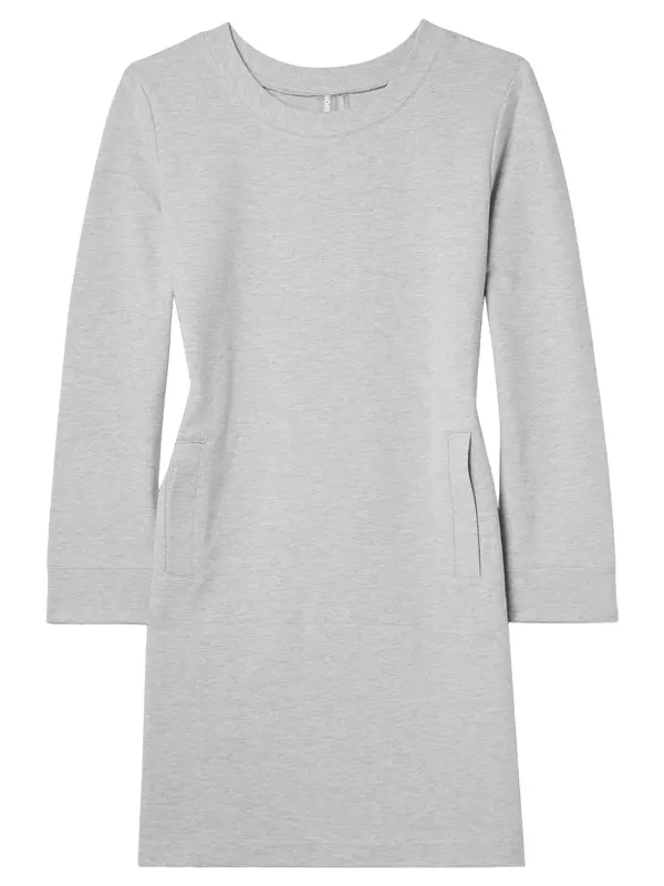 Norma Kamali Cotton-blend Jersey Mini Dress - Gray