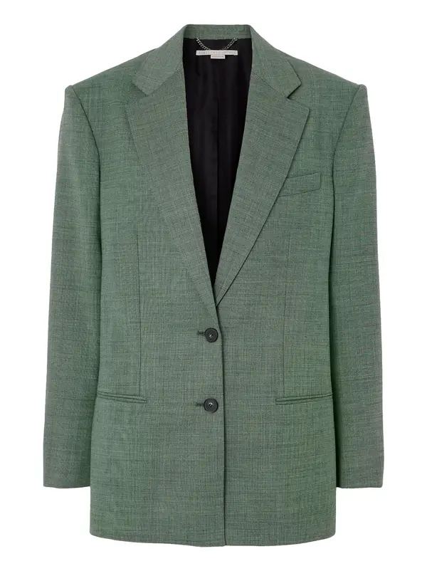 Stella McCartney Net Sustain Oversized Wool-blend Blazer - Blue