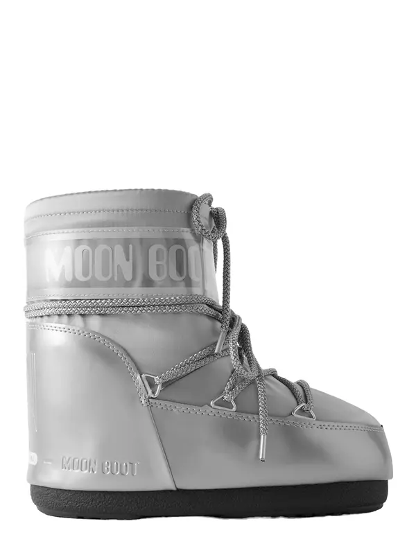 Moon Boot Icon Low Glance Snow Boots - Silver
