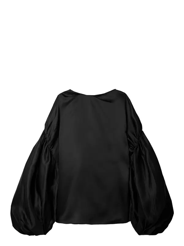 Khaite Quico Oversized Blouse - Black