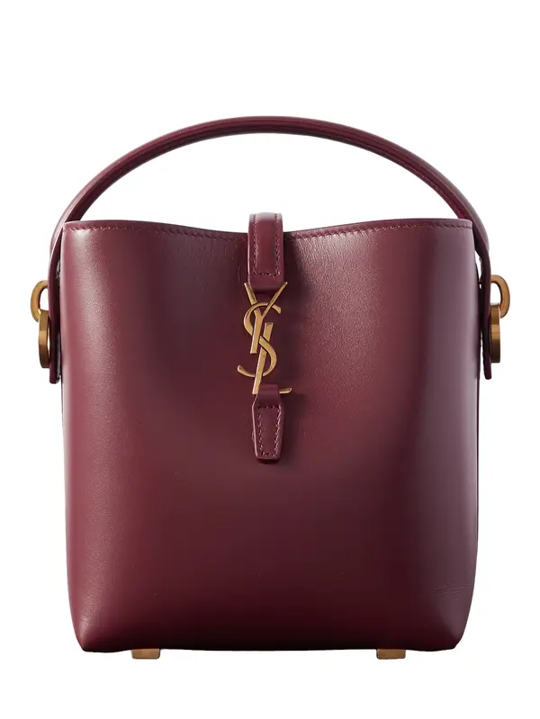 Saint Laurent Le 37 Mini Leather Bucket Bag - Red