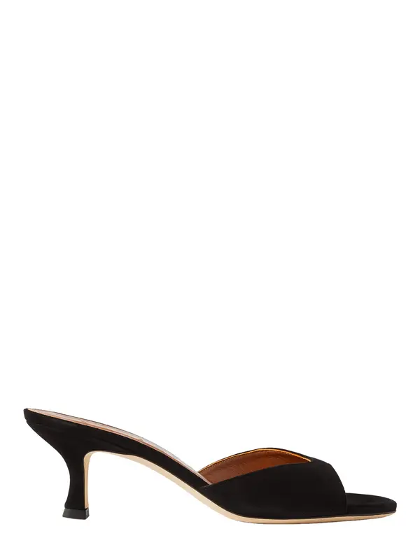 Staud Brigitte Suede Mules - Black
