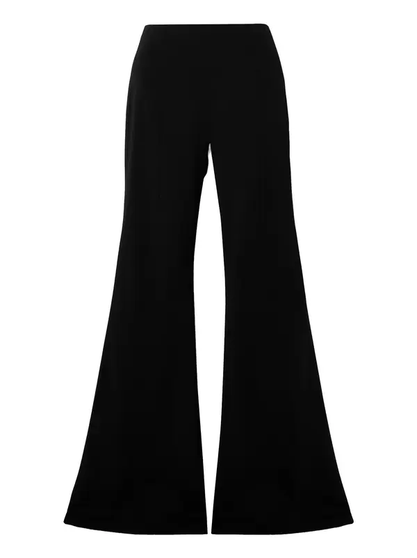 Carolina Herrera Wool-blend Flared Trousers - Black