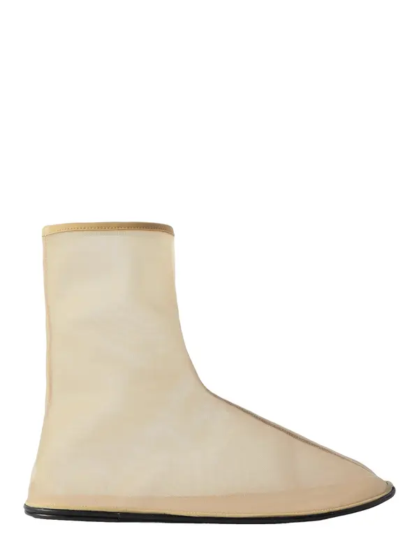 THE ROW Sock Mesh Boots - Neutrals