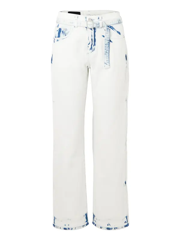 Proenza Schouler Ellsworth Belted Bleached Straight-leg Jeans - Blue