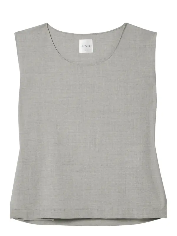 LESET Jane Wool-blend Tank - Gray