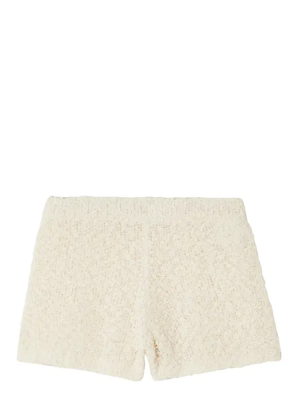 Magda Butrym Cotton-blend Bouclé Shorts - Neutrals