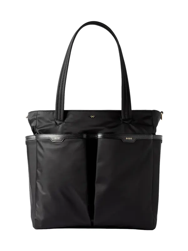 ANYA HINDMARCH Baby Leather-trimmed Econyl® Tote - Black