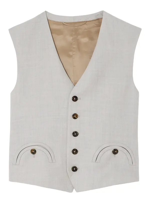 BLAZÉ MILANO Feral Wool Waistcoat - Gray