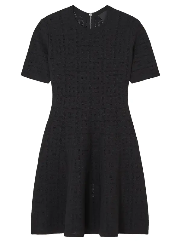 Givenchy Jacquard-knit Mini Skater Dress - Black