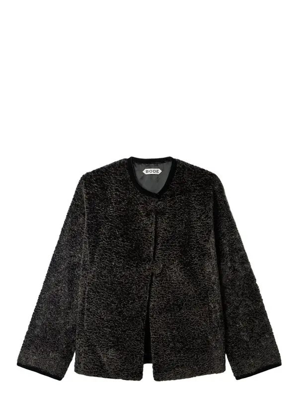 BODE Fitchberg Faux Shearling Jacket - Black