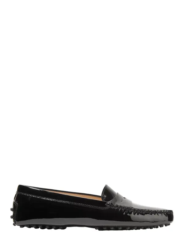 TOD'S Gommino Patent-leather Loafers - Black