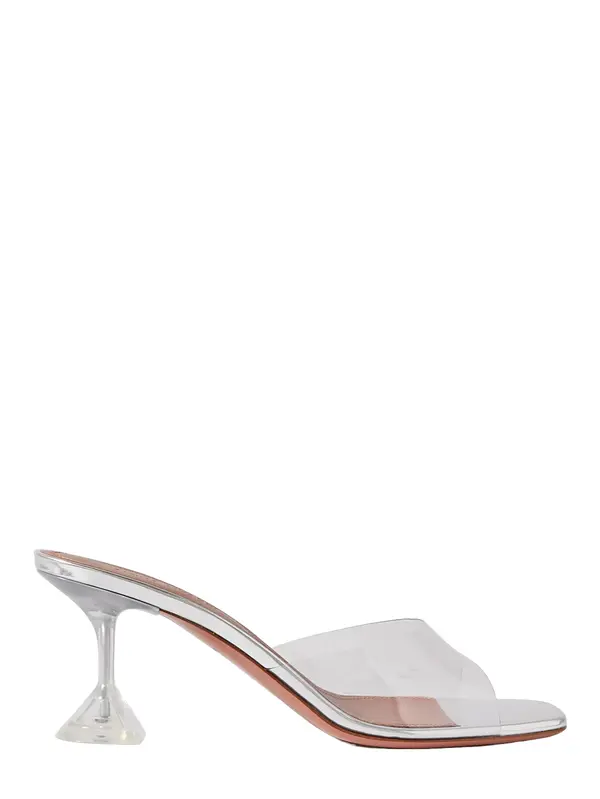 Amina Muaddi Lupita Glass Mules - Neutrals