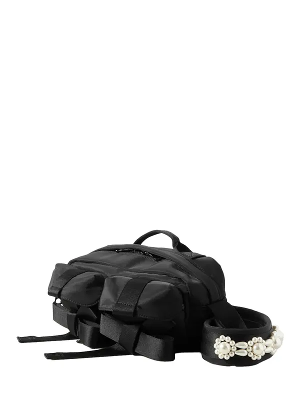 Simone Rocha Embellished Shell Belt Bag - Black
