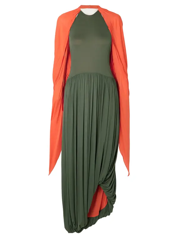 Loewe Open-back Draped Maxi Dress - Green