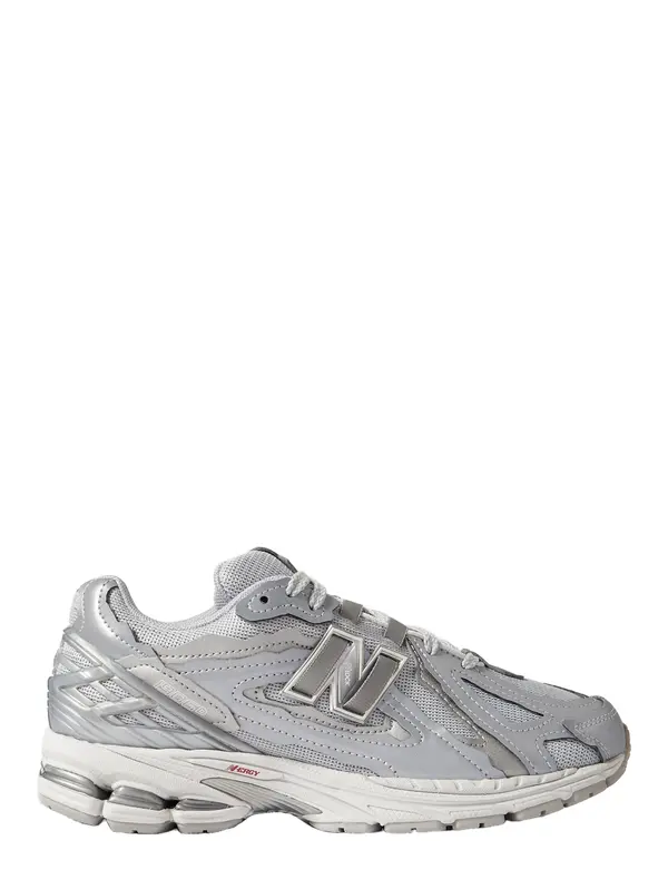 NEW BALANCE 1906 Metallic Faux Leather-trimmed Sneakers - Gray