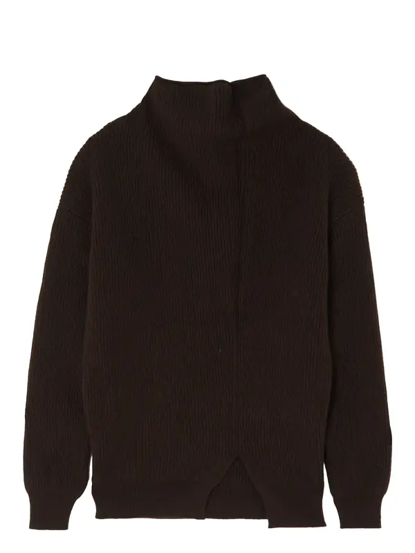 THE ROW Dassimo Wool Turtleneck Sweater - Brown