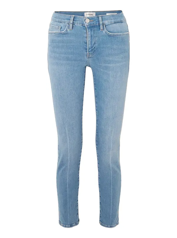 FRAME Le Garcon Cropped Slim Jeans - Blue