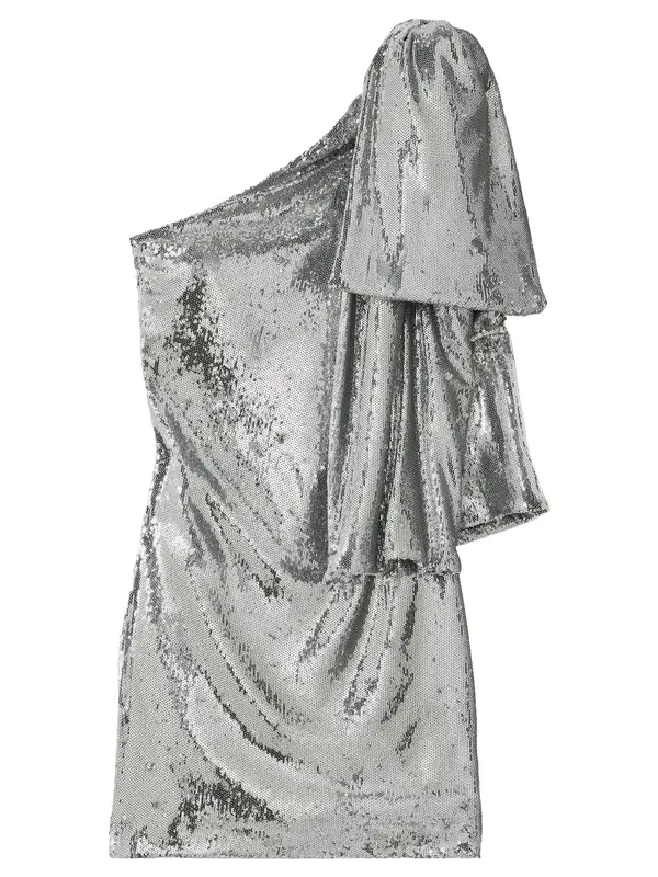 Bernadette Josselin One-shoulder Sequined Mini Dress - Silver