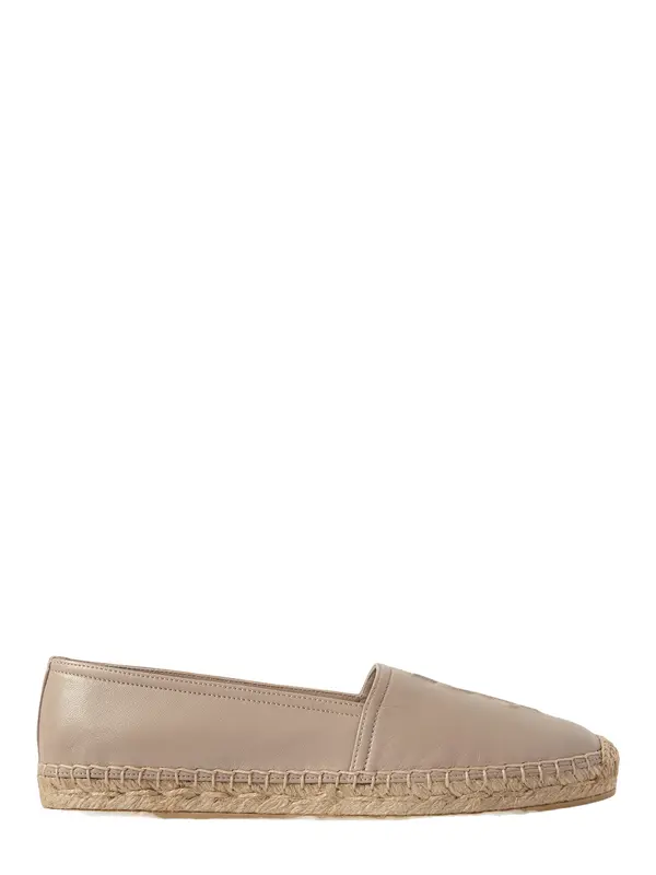 Saint Laurent Cassandre Logo-embossed Espadrilles - Neutrals