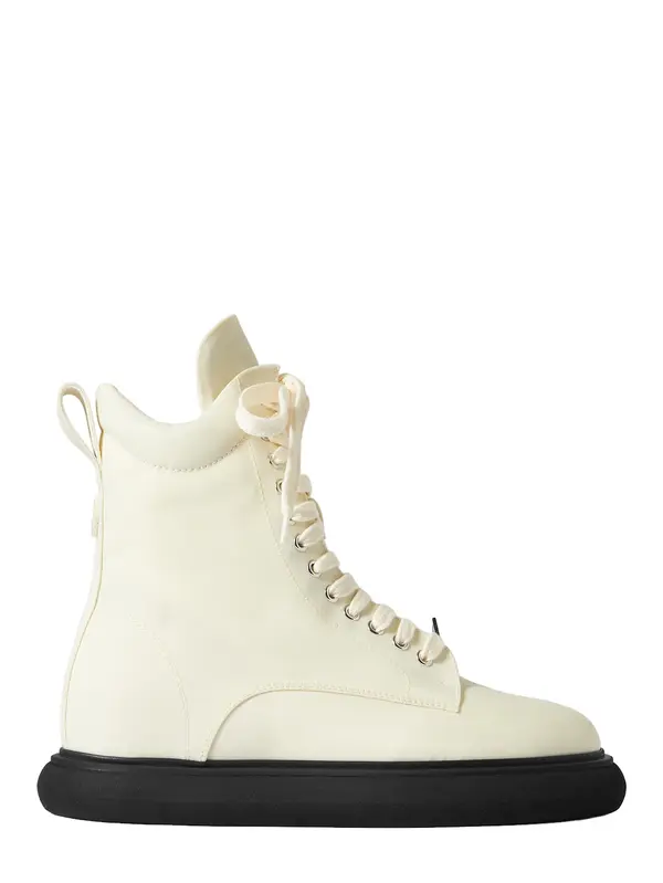 Attico Selene Combat Boots - White