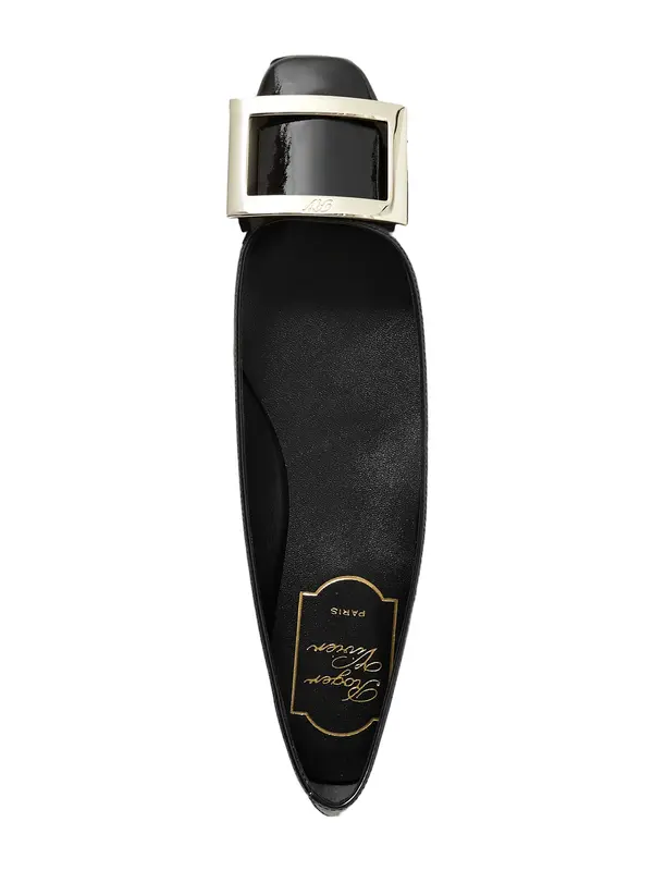 ROGER VIVIER Trompette Bellerine Ballet Flats - Black