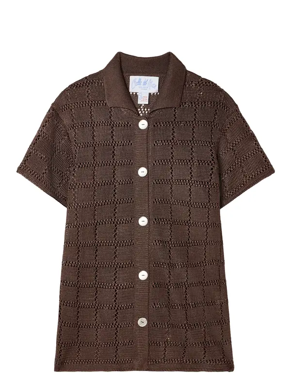 Calle Del Mar Open-knit Shirt - Brown