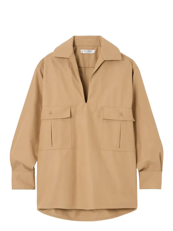 Max Mara Ulrico Cotton-canvas Shirt - Metallic