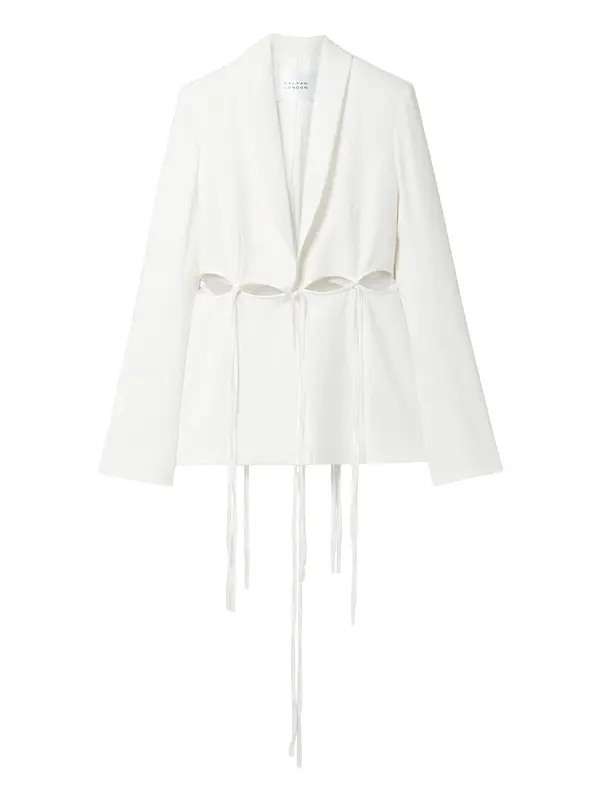 Galvan Ellipse Cutout Crepe Blazer - White