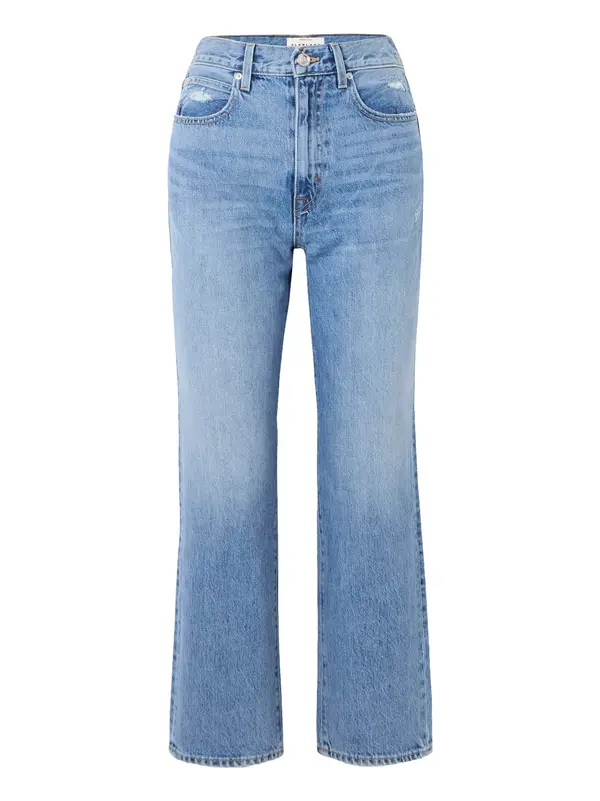 SLVRLAKE London Cropped Straight-leg Jeans - Blue