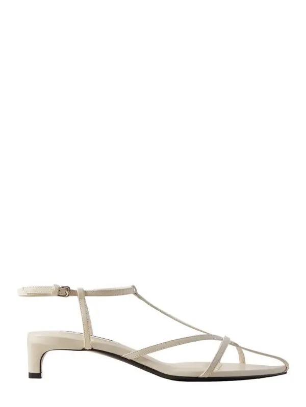 JIL SANDER Leather Slingback Sandals - Neutrals