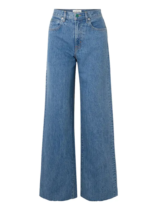 SLVRLAKE Grace Mid-rise Wide-leg Jeans - Blue
