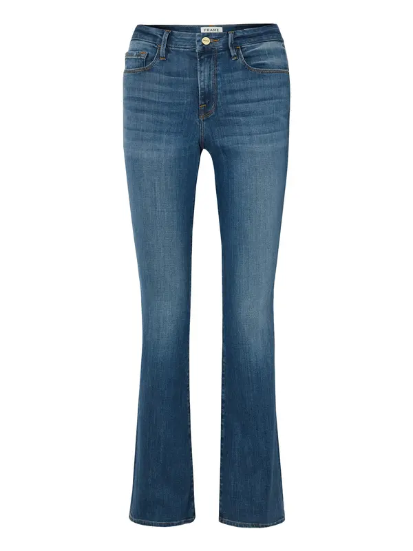 FRAME Le Mini Boot Mid-rise Jeans - Blue