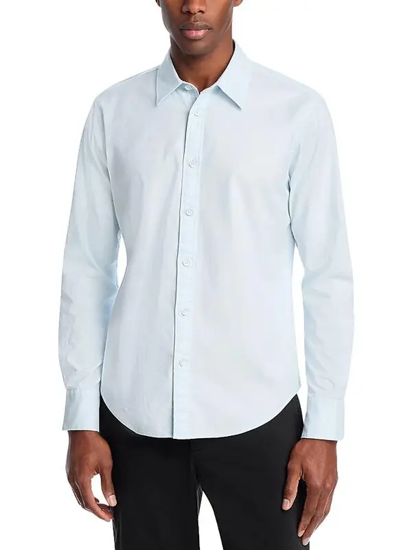 Rag & Bone Tomlin Stretch Dobby Button Front Shirt - Powder Blue