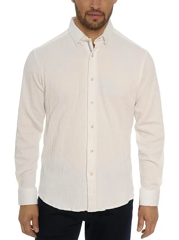 Robert Graham Hammond Button Down Textured Shirt - White